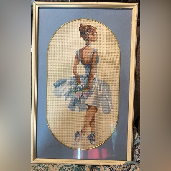 Art | Vtg Ballerina Needlepoint | Poshmark